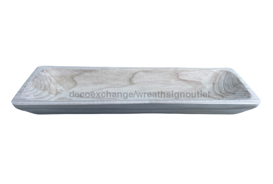 25.75"L X 8.25"W Paulownia Wood Tray Natural AW9848 — DecoExchange®