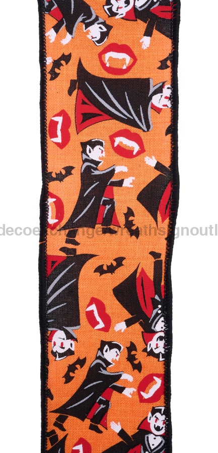 4"X10Yd Vampires Orange/Grey/Black/Red/White RGF192320 — DecoExchange®