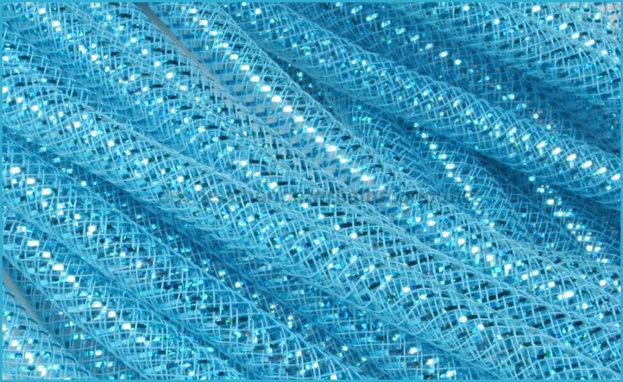 8Mmx30Yd Deco Flex Tubing Turquoise W/Laser Turquoise Foil RE3007A9 ...
