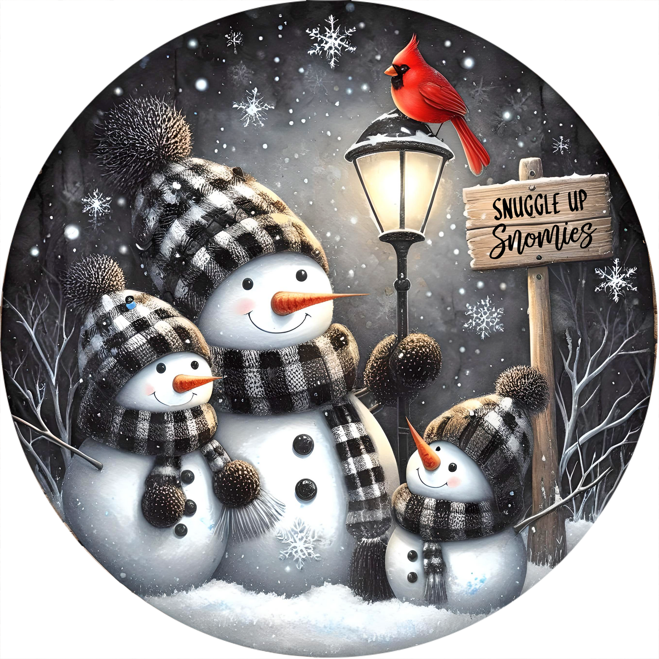Snowman Sign, Snuggle Up, DECOE-5345, Sign For Wreath, 10" Metal Sign ...