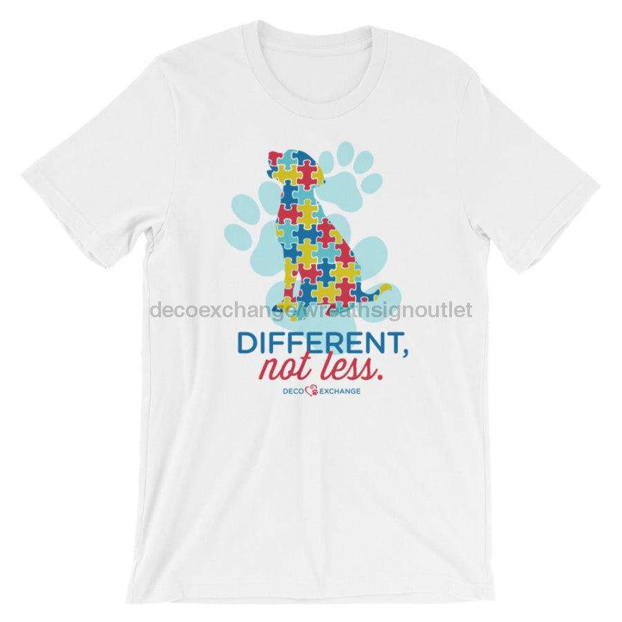 Different Not less Autism - Light Colors - Short-Sleeve Unisex T-Shirt ...